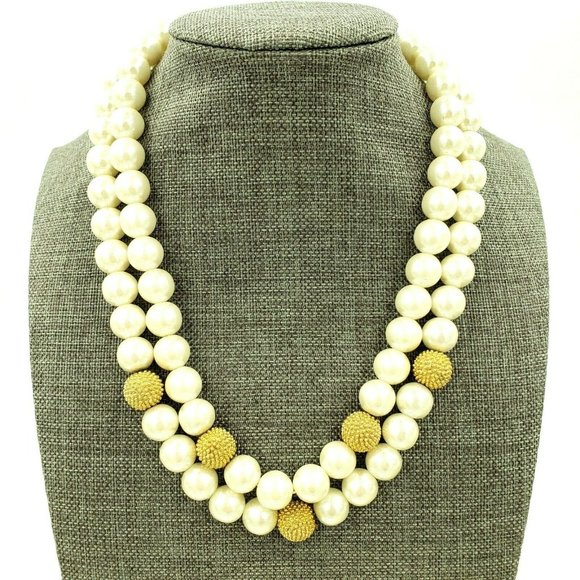 Erwin Pearl | Jewelry | Erwin Pearl Choker Necklace Two Strand Faux ...
